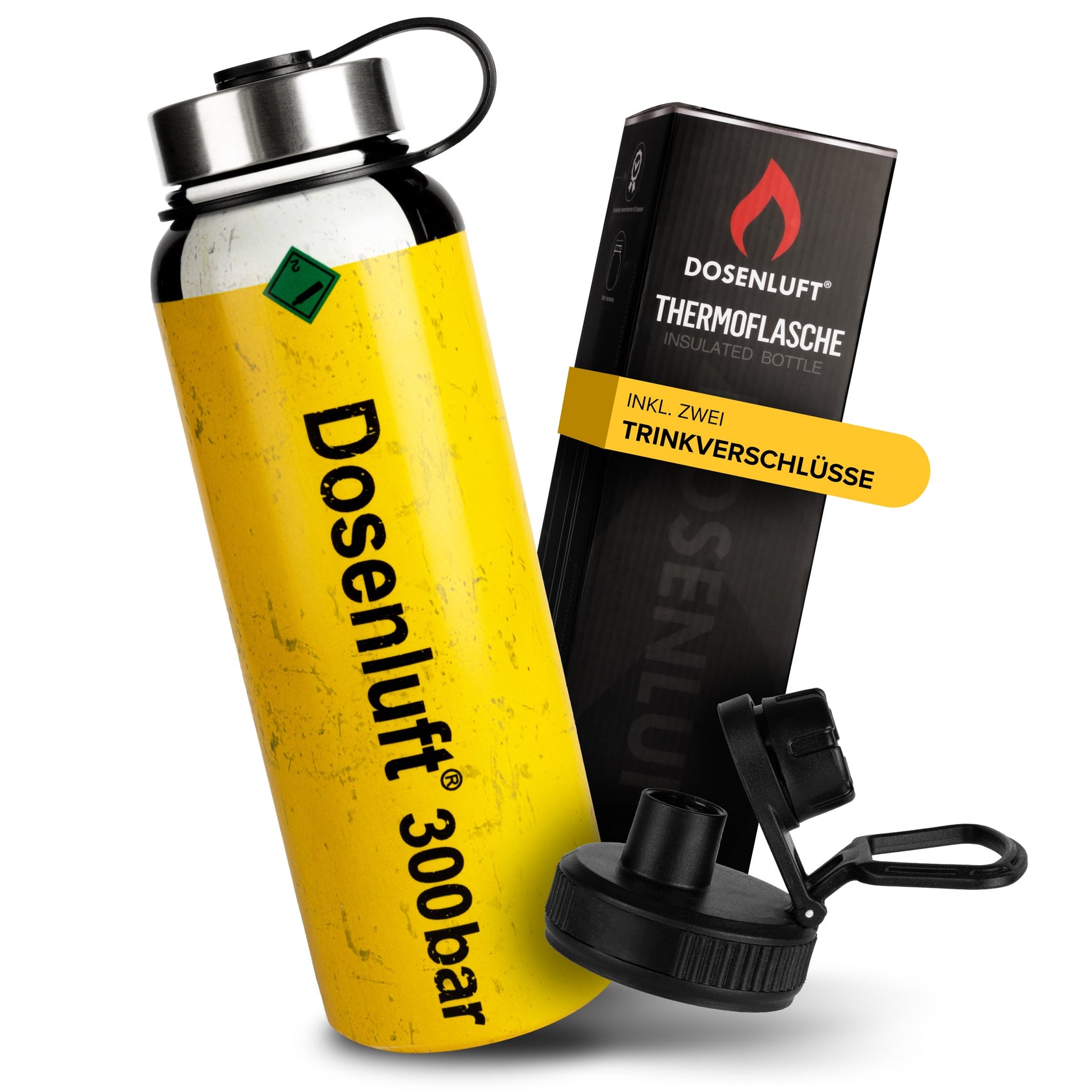 Feuerwehr Isolierflasche Atemschutz 1200 ml | Dosenluft® – DOSENLUFT